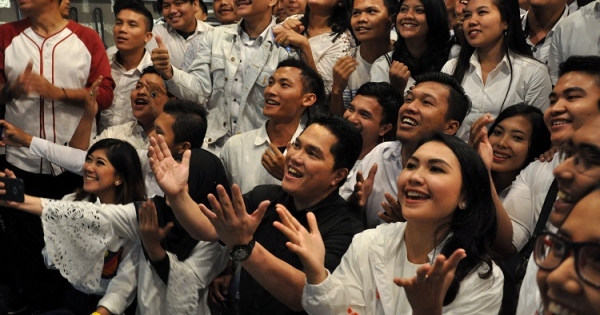 Erick Kampanye Keberhasilan Jokowi di Hadapan Emak-Emak