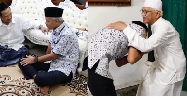 Capres Ganjar Pranowo Sowan ke Dua Ulama Besar, Gus Mus & Gus Baha