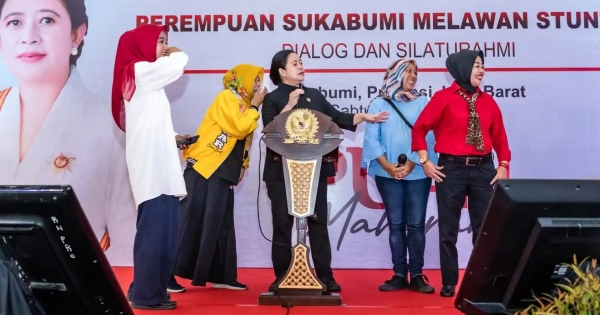 Puan Ajak Ibu-ibu dan Perempuan di Sukabumi Perangi Bahaya Stunting Puan Ajak Ibu-ibu dan Perempuan di Sukabumi Perangi Bahaya Stunting