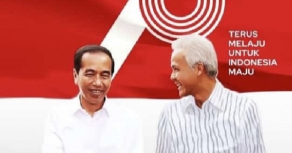 Logo HUT ke-78 RI, Adian: Clear Presiden RI ke-Delapan Kemeja Garis-Garis