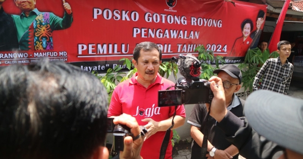 Banteng Kota Yogyakarta Resmikan Posko Gotong Royong Pemilu Jurdil