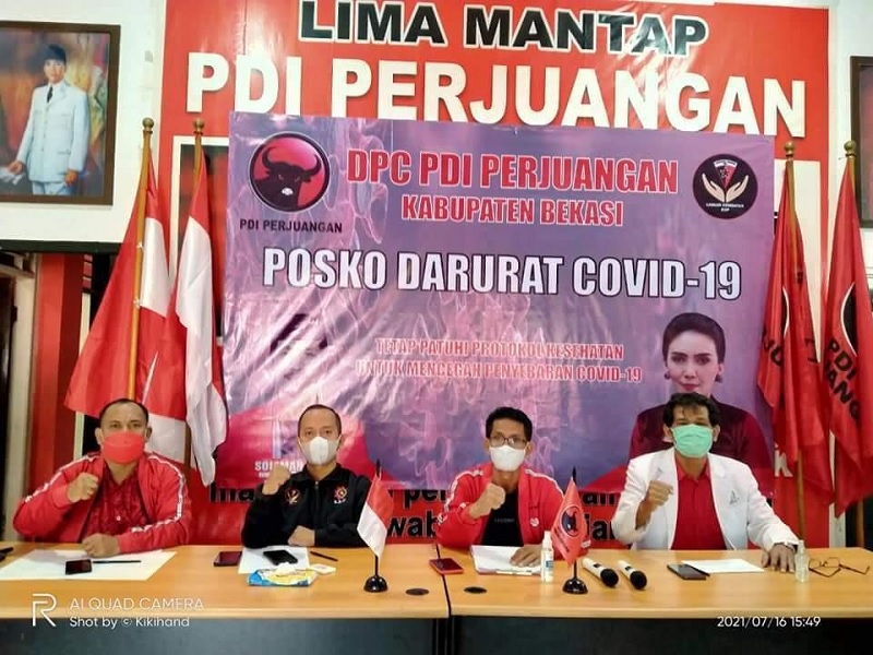PDI Perjuangan Kabupaten Bekasi Jadikan Kantor Tempat Isoman