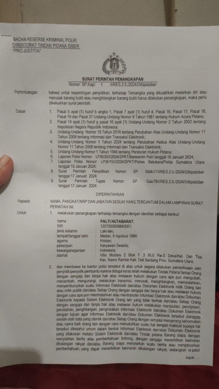 Beredar Surat Penangkapan Aktivis Medsos, Pengamat: Aparat Polri Arogan ... Beredar Surat Penangkapan Aktivis Medsos, Pengamat: Aparat Polri Arogan ...