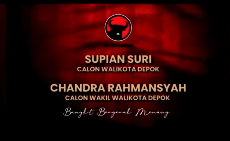 Pilkada Depok 2024, Sah! PDI Perjuangan Resmi Usung Supian-Chandra